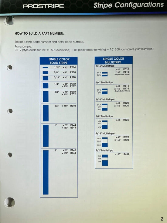 Prostripe Newest Pinstripe, Vinyl Product Catalog and color Guide V.63 ...